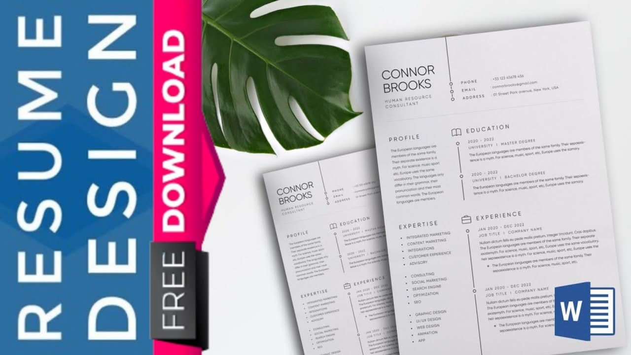 Microsoft Word : How to Create a CV/RESUME template in MS Word ...