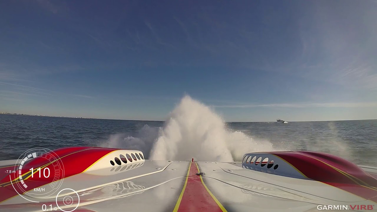 44' MTI Race Boat - Speed Racer Test Run Cape Coral FL - YouTube