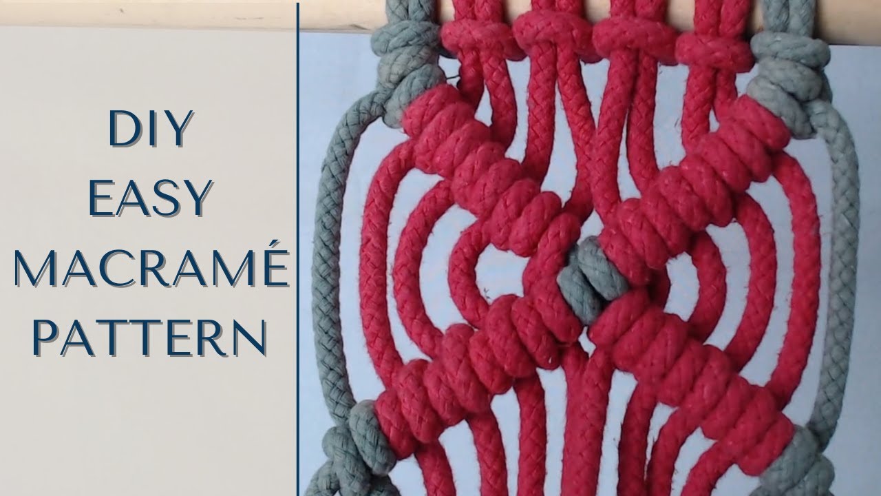 Easy macrame pattern with double half hitch knot - YouTube