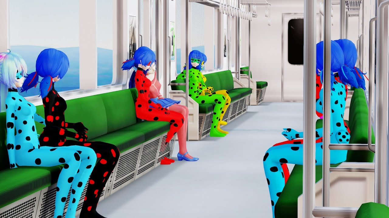 MMD Miraculous Ladybugs🐞X MiSide Mita Train Scene - YouTube
