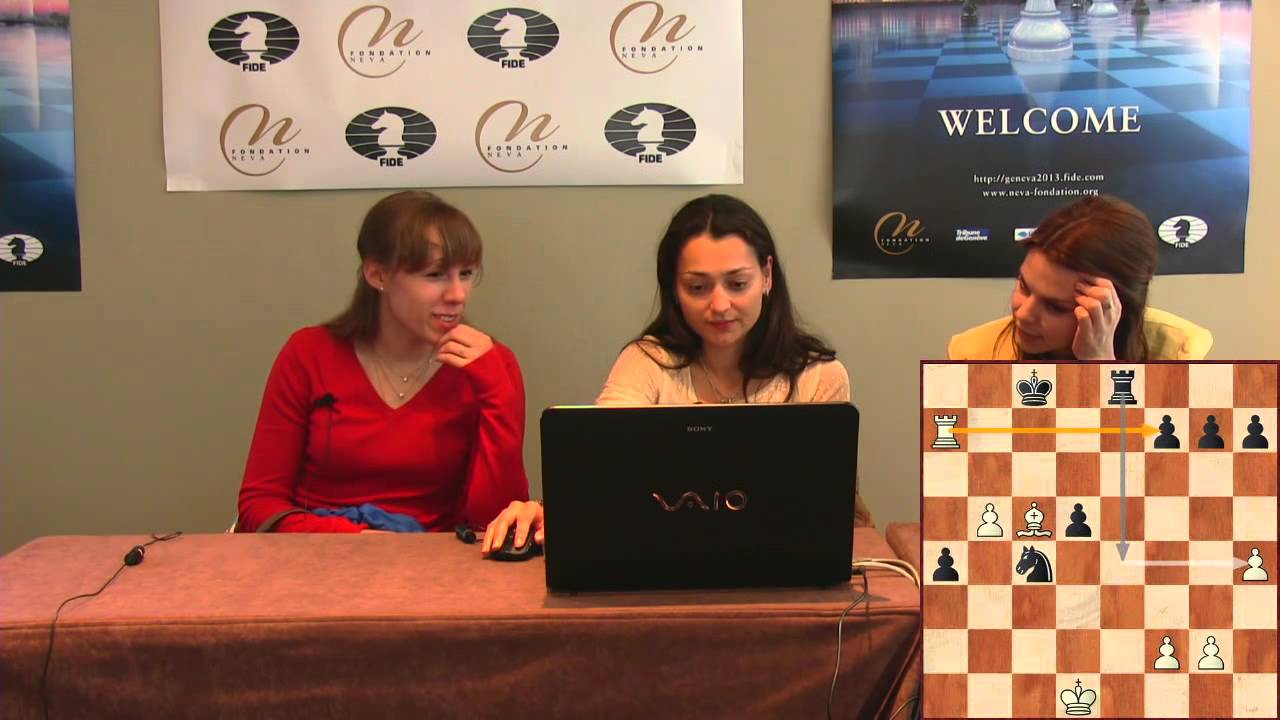Press Conference Round 2: Kosteniuk Alexandra (RUS) - Girya Olga (RUS ...