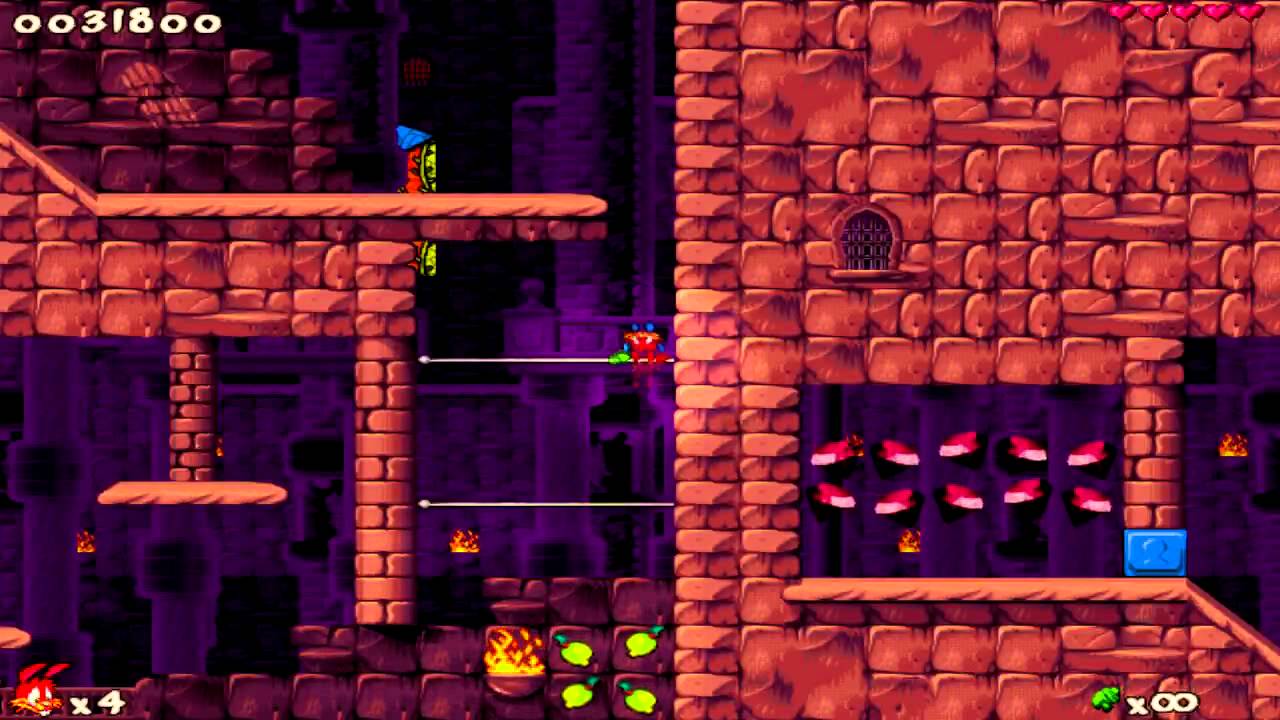 Walkthrough FR l Jazz Jackrabbit 2 l (Spaz) Partie 1 : Chateau de Jazz ...