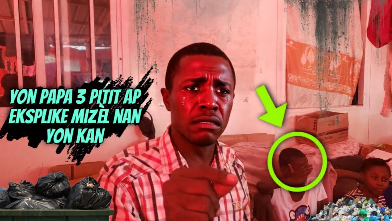 Ak dlo nan je,yon papa 3 pitit ap eksplike mizèl nan yon kan,e pwofite ...