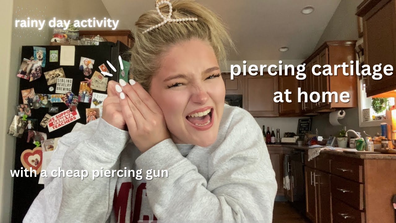 Piercing my cartilage with a $5 piercing gun (Rainy Day Activities ...
