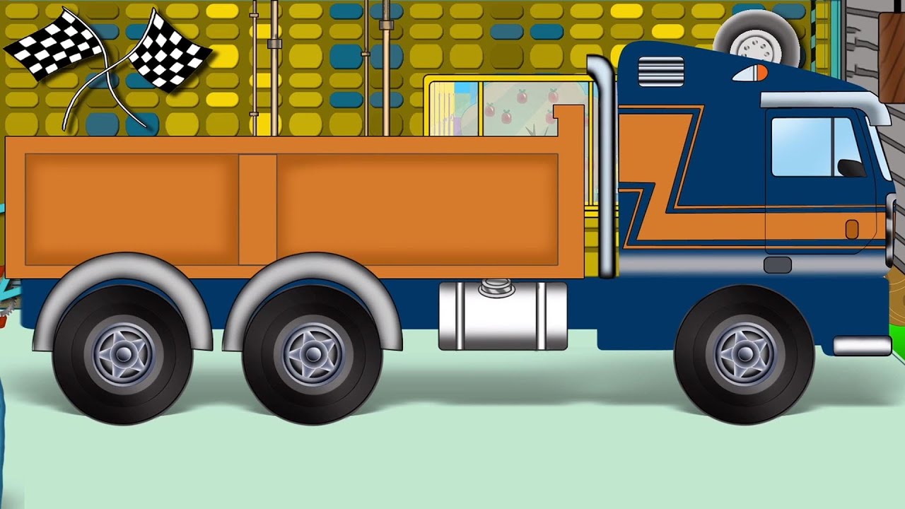 Loading Truck Car Service, Cartoon Video For Kids - YouTube