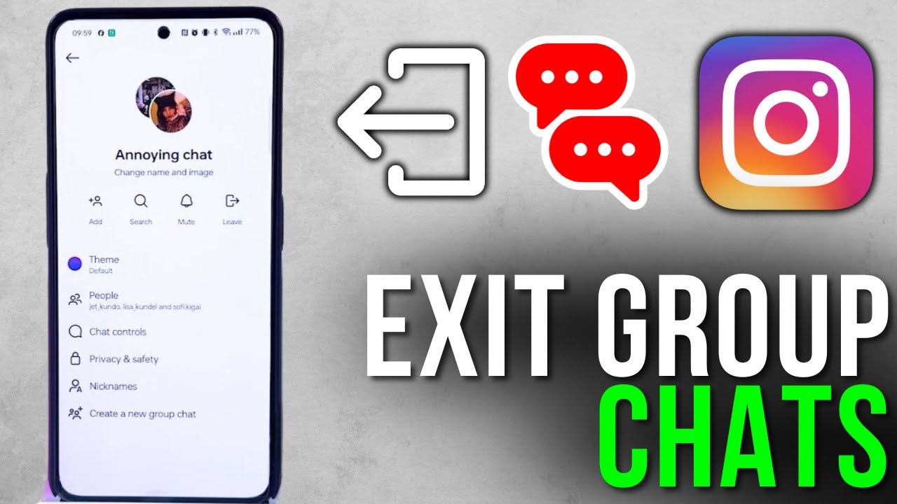 How to Exit Group Chats on Instagram - YouTube