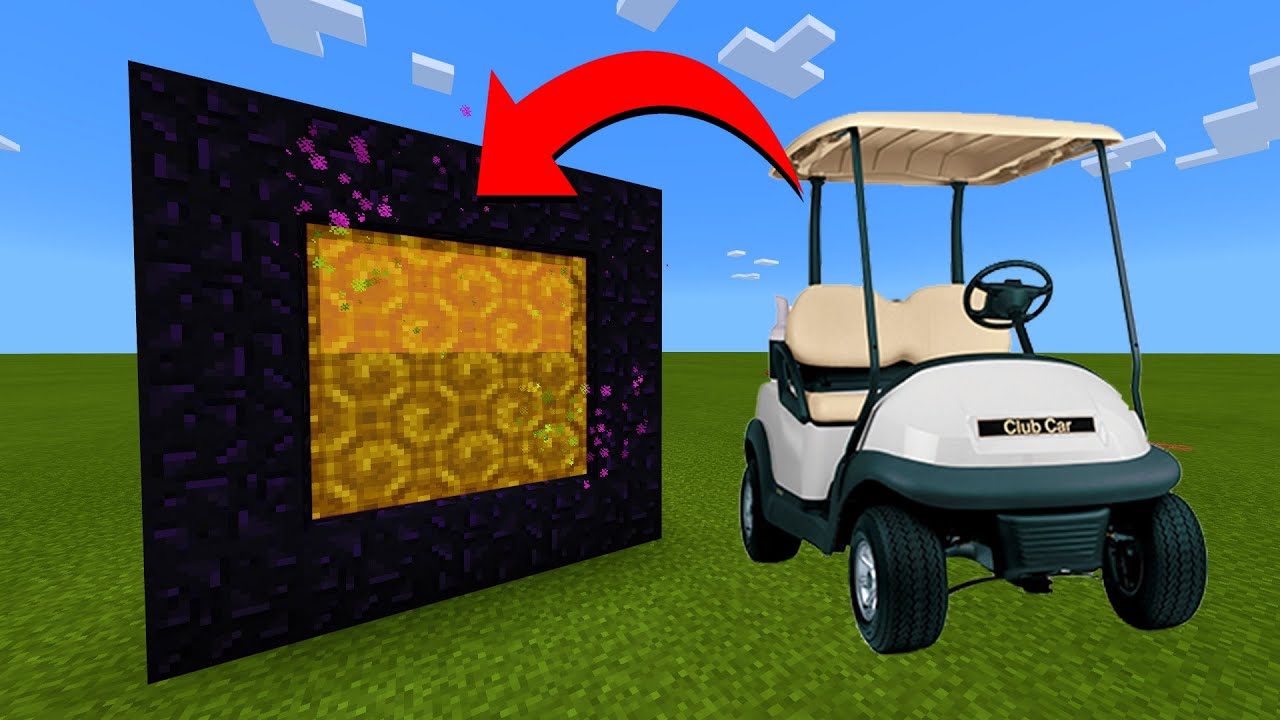 How To Make A Portal To The Golf Cart Dimension in Minecraft! - YouTube