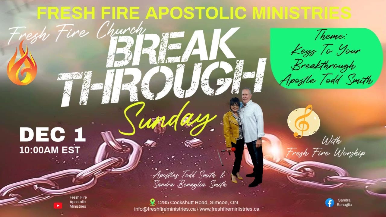 Welcome to our Fresh Fire Church Breakthrough Sunday – December 1, 2024 ...