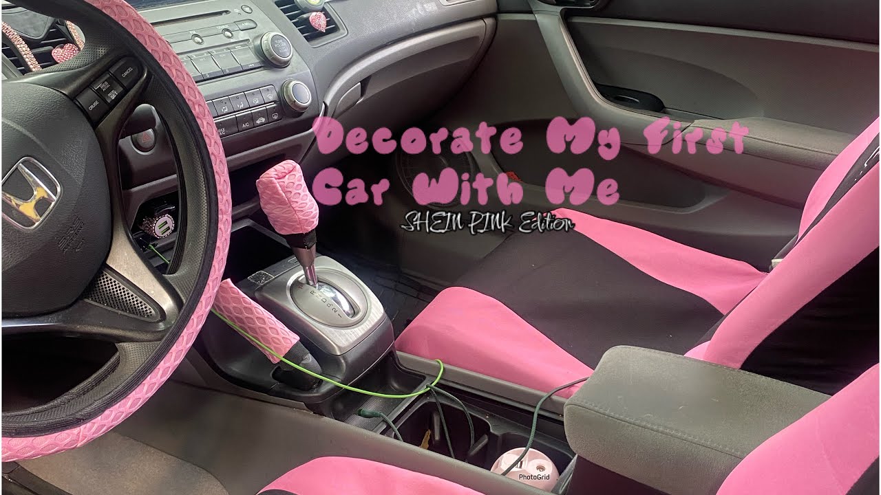 Decorate my FIRST car with me *PINK SHEIN EDITION* + car tour - YouTube