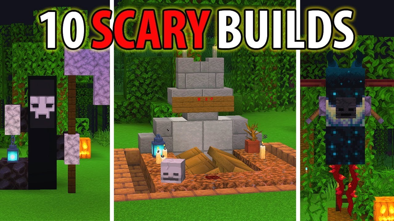 Minecraft: 10+ Scary Build Hacks and Tricks #2 - YouTube