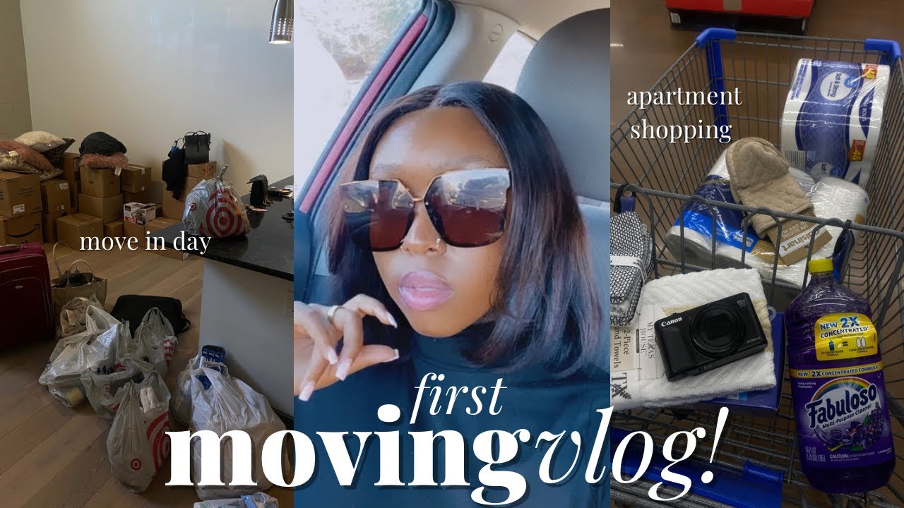 FIRST MOVING VLOG!! IT'S MOVE-IN DAY | MOVING INTO MY FIRST APARTMENT ...