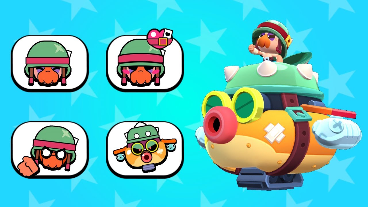 Hank All Animated Pins with Voice Lines | 2023 | Brawl Stars - YouTube