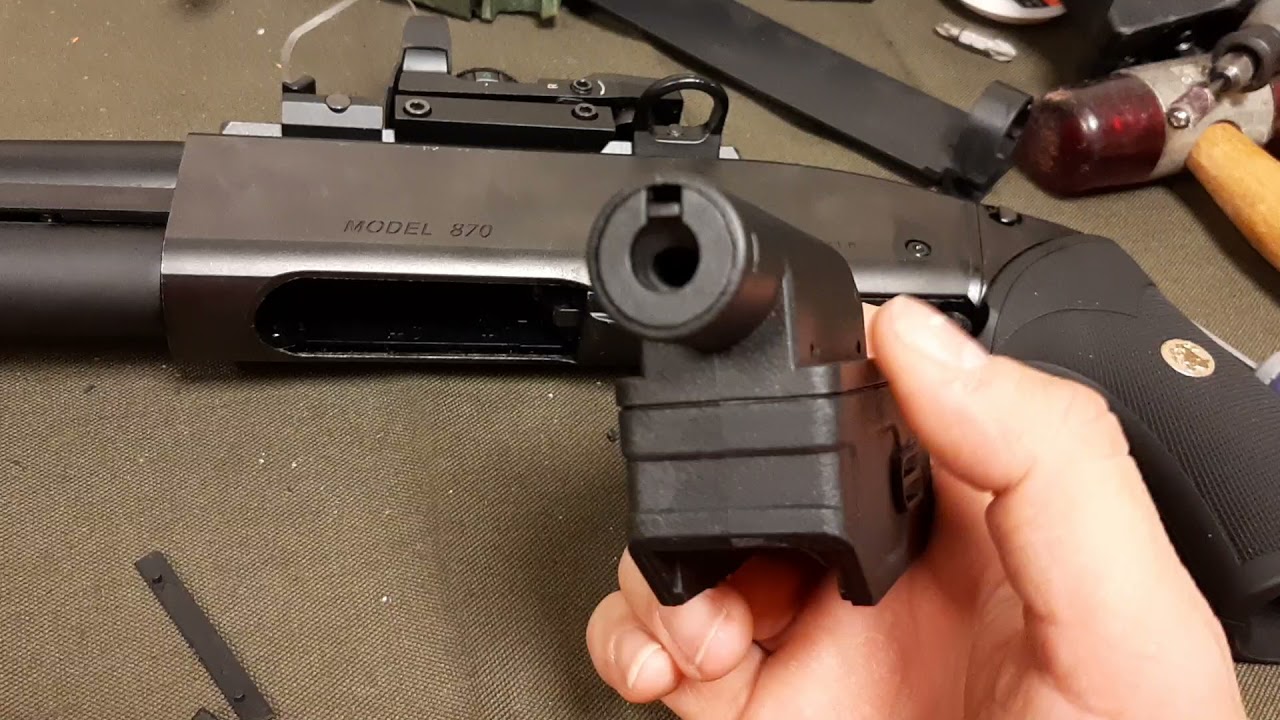 Easy Battleaxe M870/M4 adapter fix for Tokyo Marui - YouTube