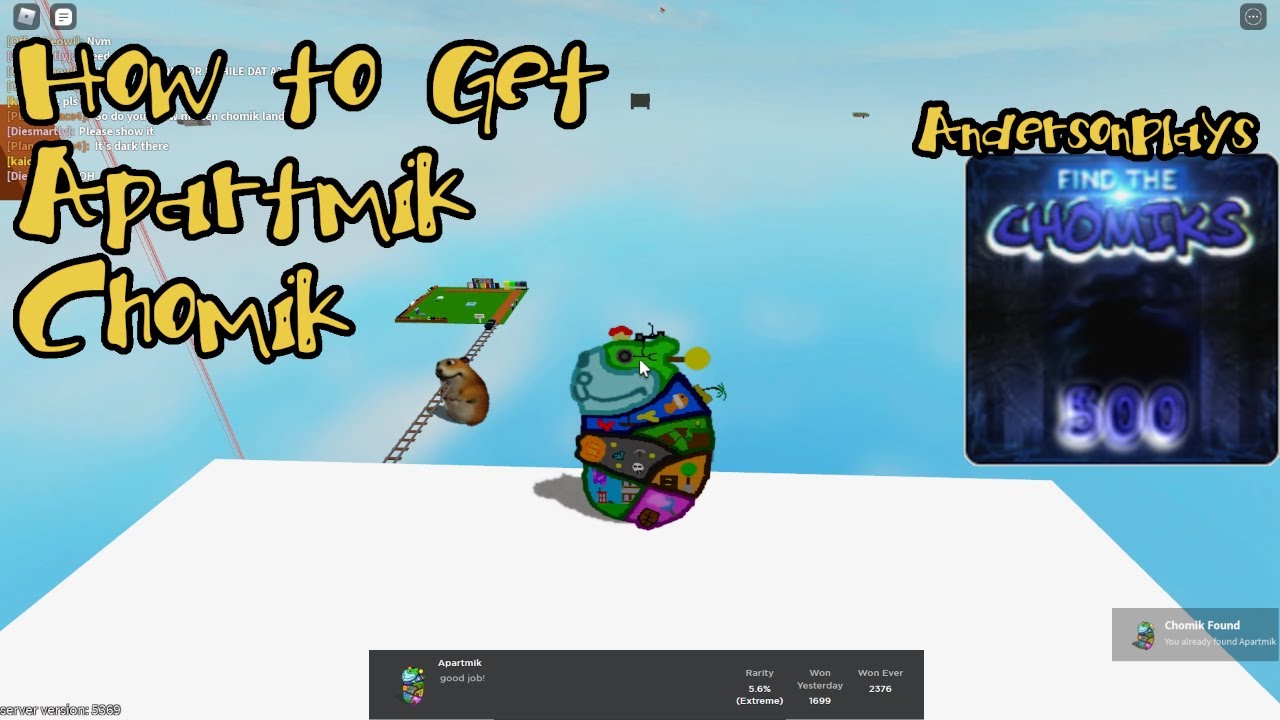 AndersonPlays Roblox [CHOMIK 500] Find the Chomiks - How to Get ...