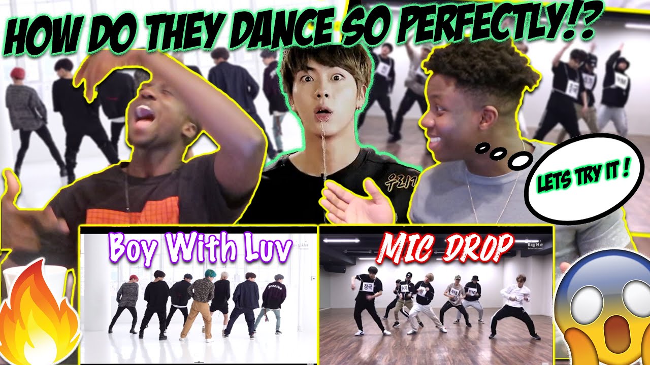 BTS - Boy With Luv + 'MIC Drop' (Dance Practice) | REACTION! - YouTube