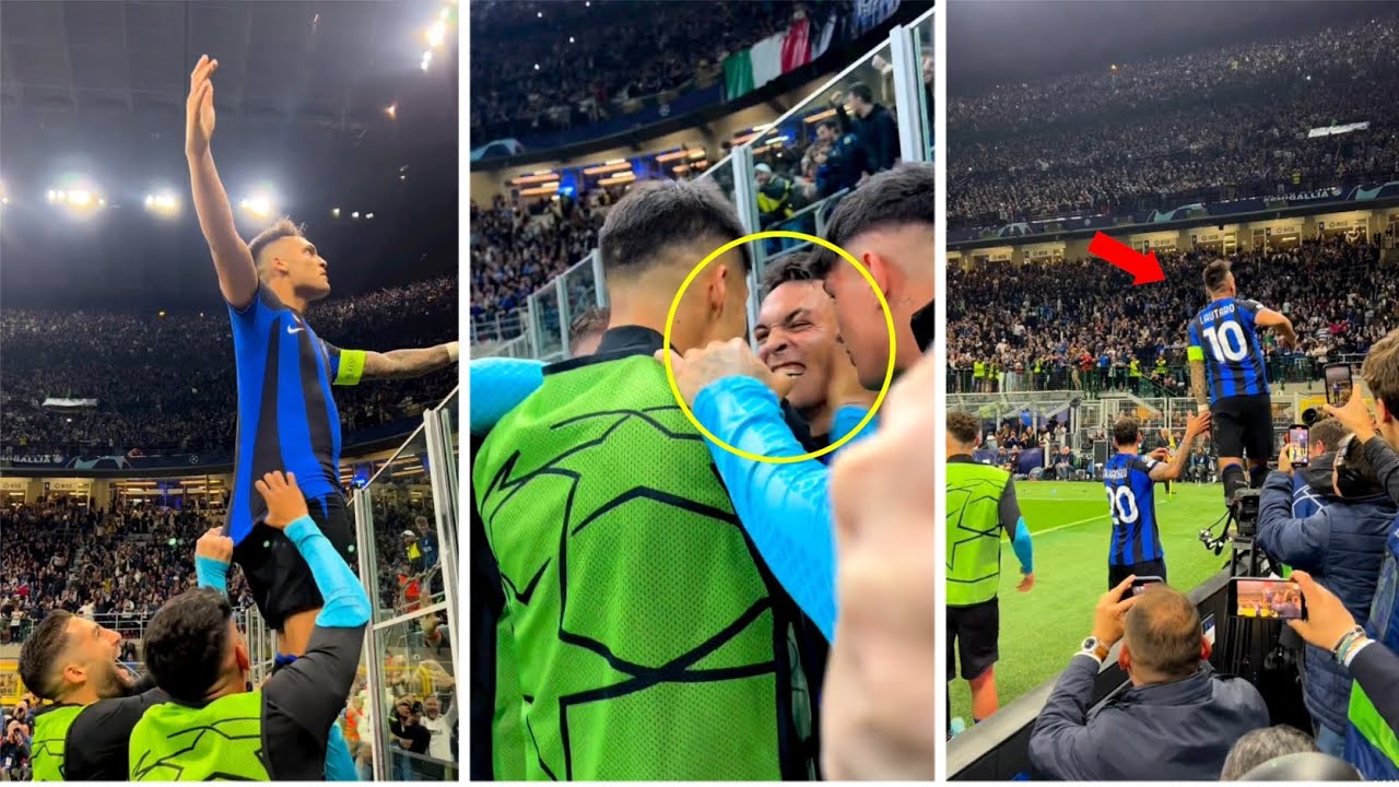 Lautaro Martinez Crazy celebration after Inter Milan vs Ac Milan Match ...