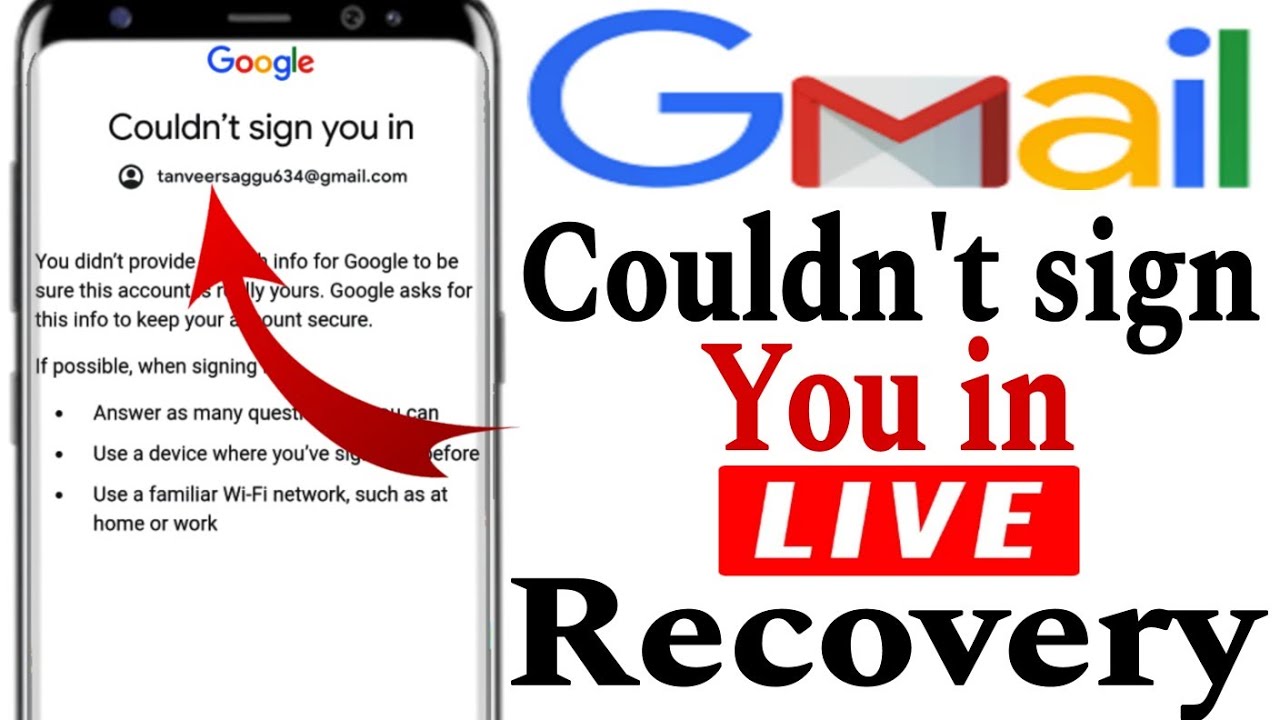 Couldn't Sign You in Gmail Problem || Gmail Couldn't Sign You in ...