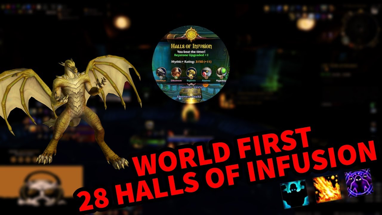 +28 Halls of Infusion World First | Augmentation Evoker POV - YouTube
