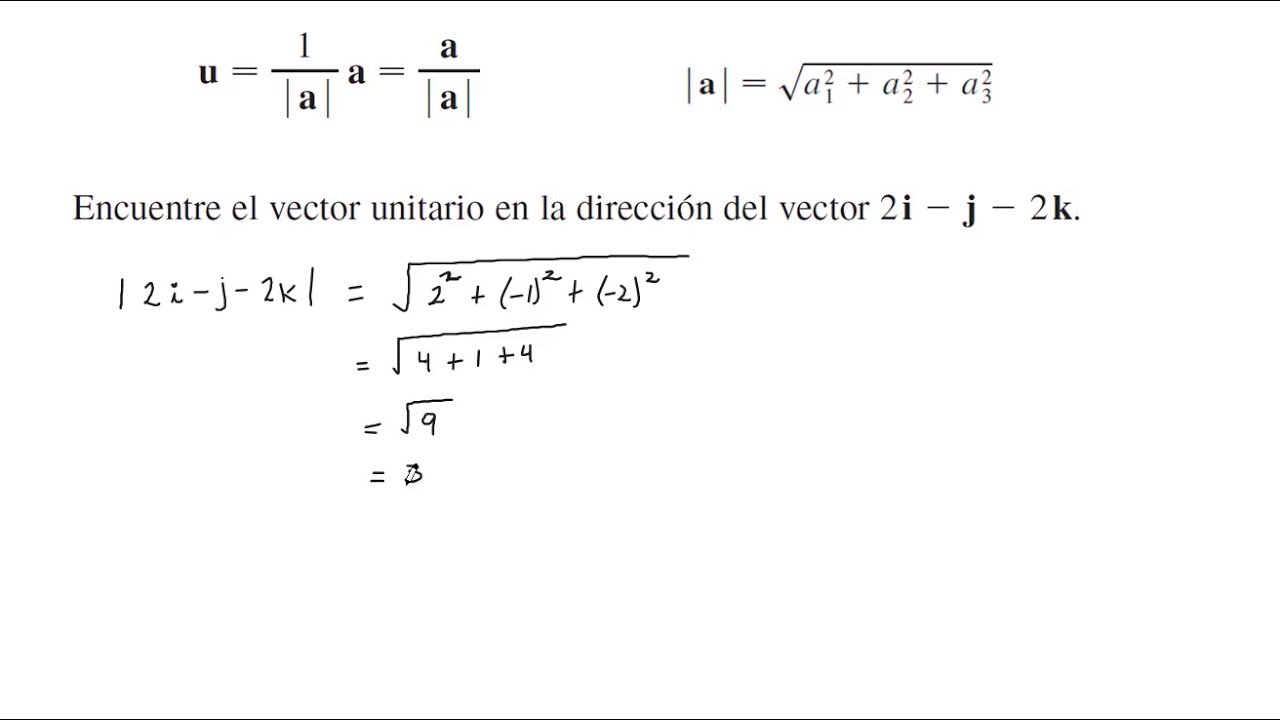 Cálculo Vectorial 1.2 – Vector unitario - YouTube