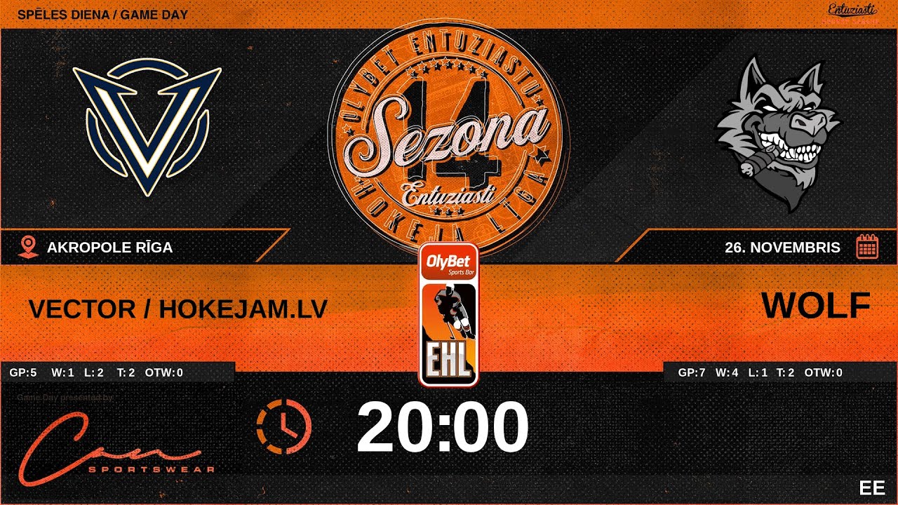 2024 11 26 | VECTOR / HOKEJAM.LV (VCT) - WOLF (WOL) | EE - YouTube