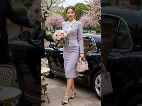 Beauty: Milana in Paris 🌸 Lavender Aesthetic ✨ Красотка: Милана в Париже ✨4K #oldmoney #shorts