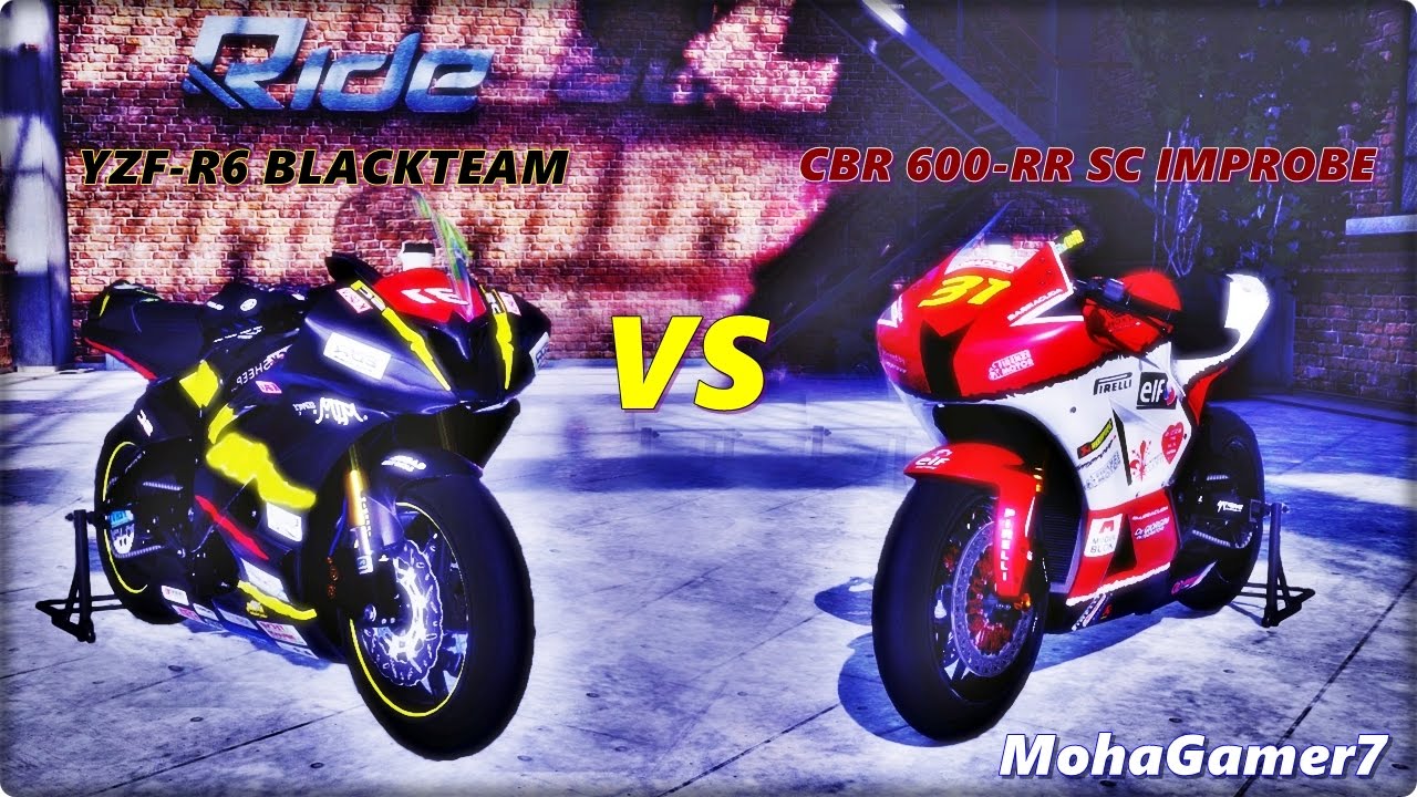 Ride 2 YZF R6 black-team VS CBR 600RR SC IMPROVE FIRENCE MOTOR NEW ...