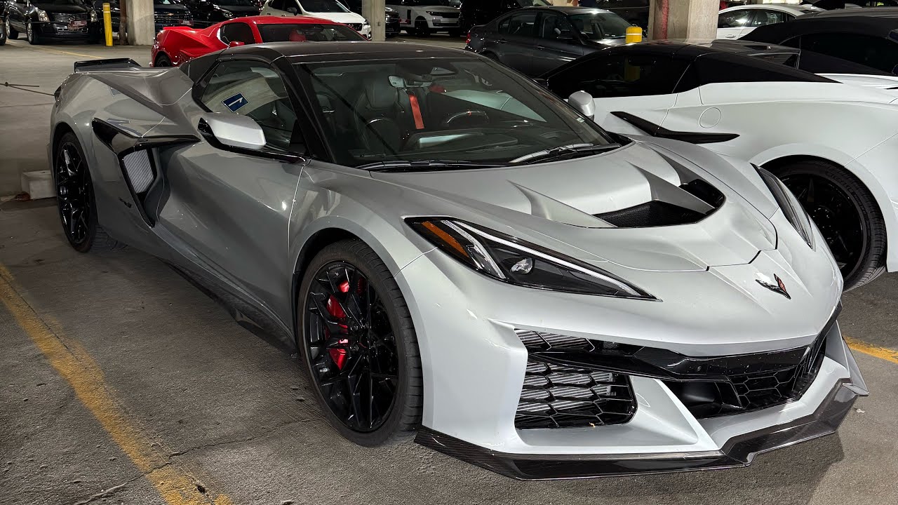 2026 Corvette ZR1 Convertible in Blade Silver Spotted in public! - YouTube