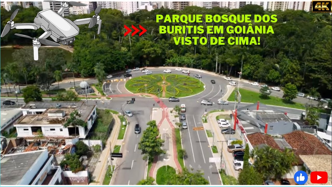 🔵 PARQUE BOSQUE DOS BURITIS EM GOIÂNIA VISTO DE CIMA EM 4 K. - YouTube