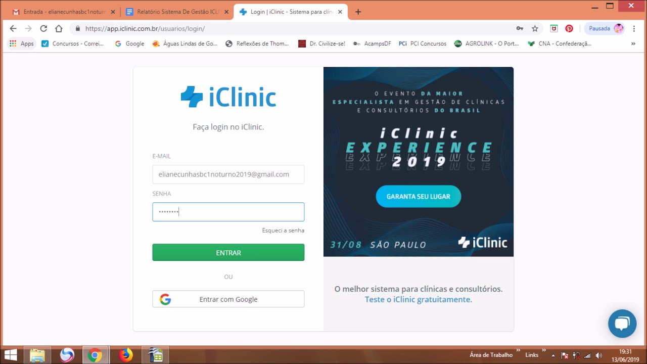 Link Aula 01 Como Entrar no Sistema de Gestão Hospitalar ICLINIC - YouTube