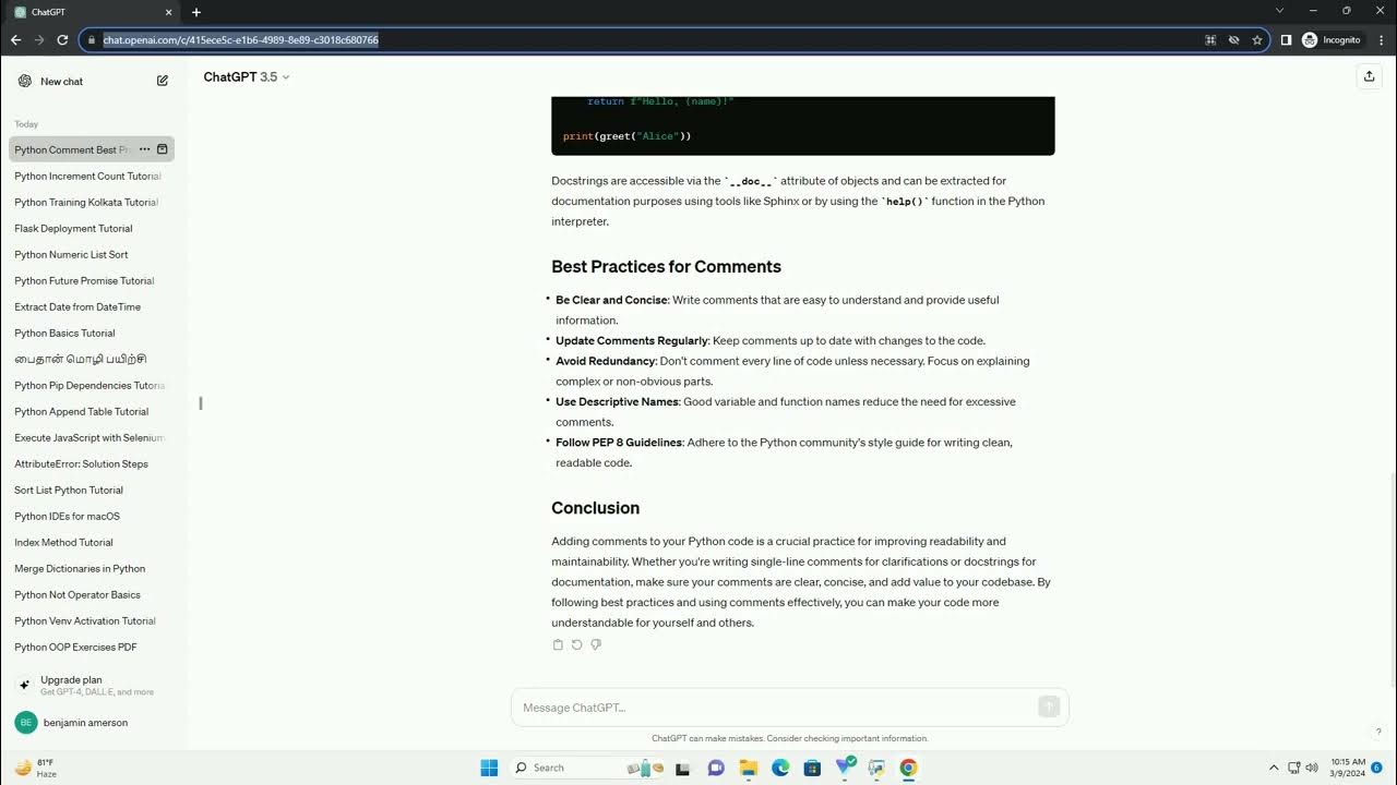 add comment in python - YouTube
