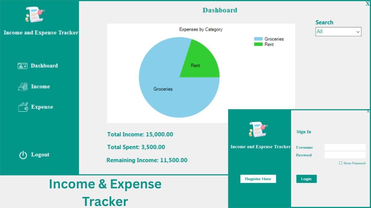 Income & Expense Tracker in C# | Personal Finance Management App with ...