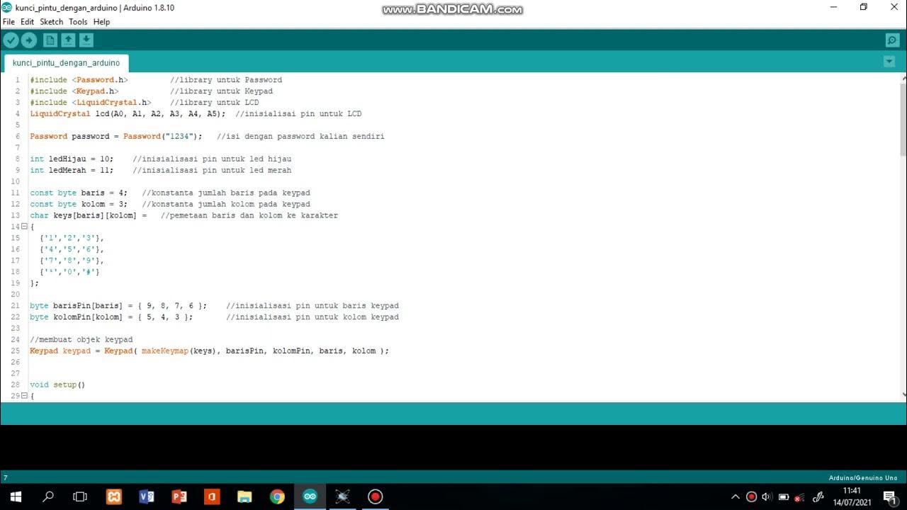 Simulasi Smart Door Lock menggunakan Password dengan Arduino & Proteus ...