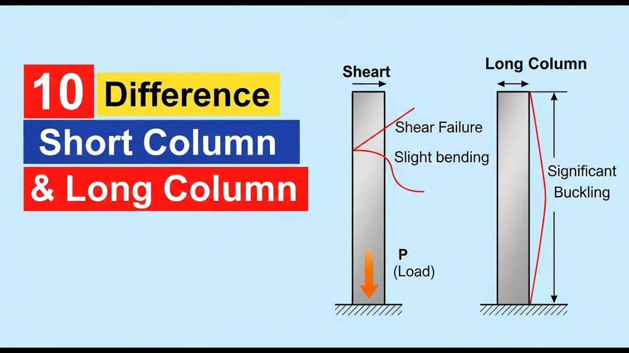 Difference between Short column and Long column - YouTube