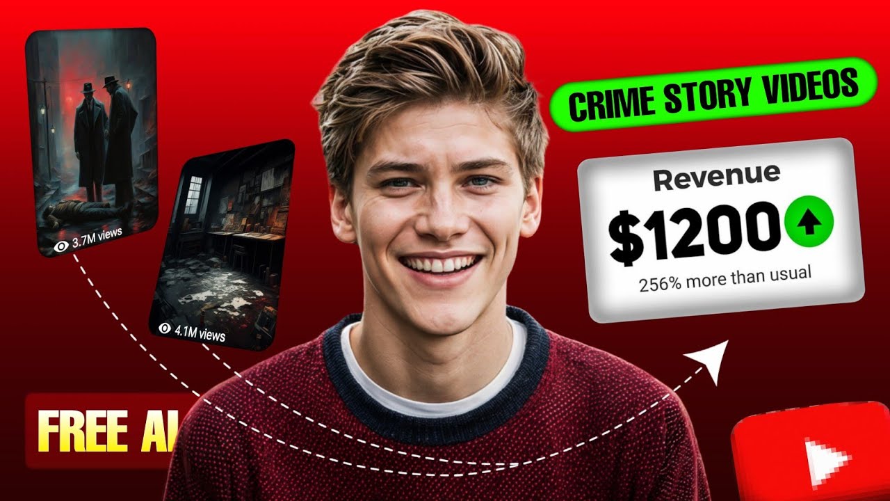 How to make Crime story Videos using AI | Create MONETIZABLE Crime ...