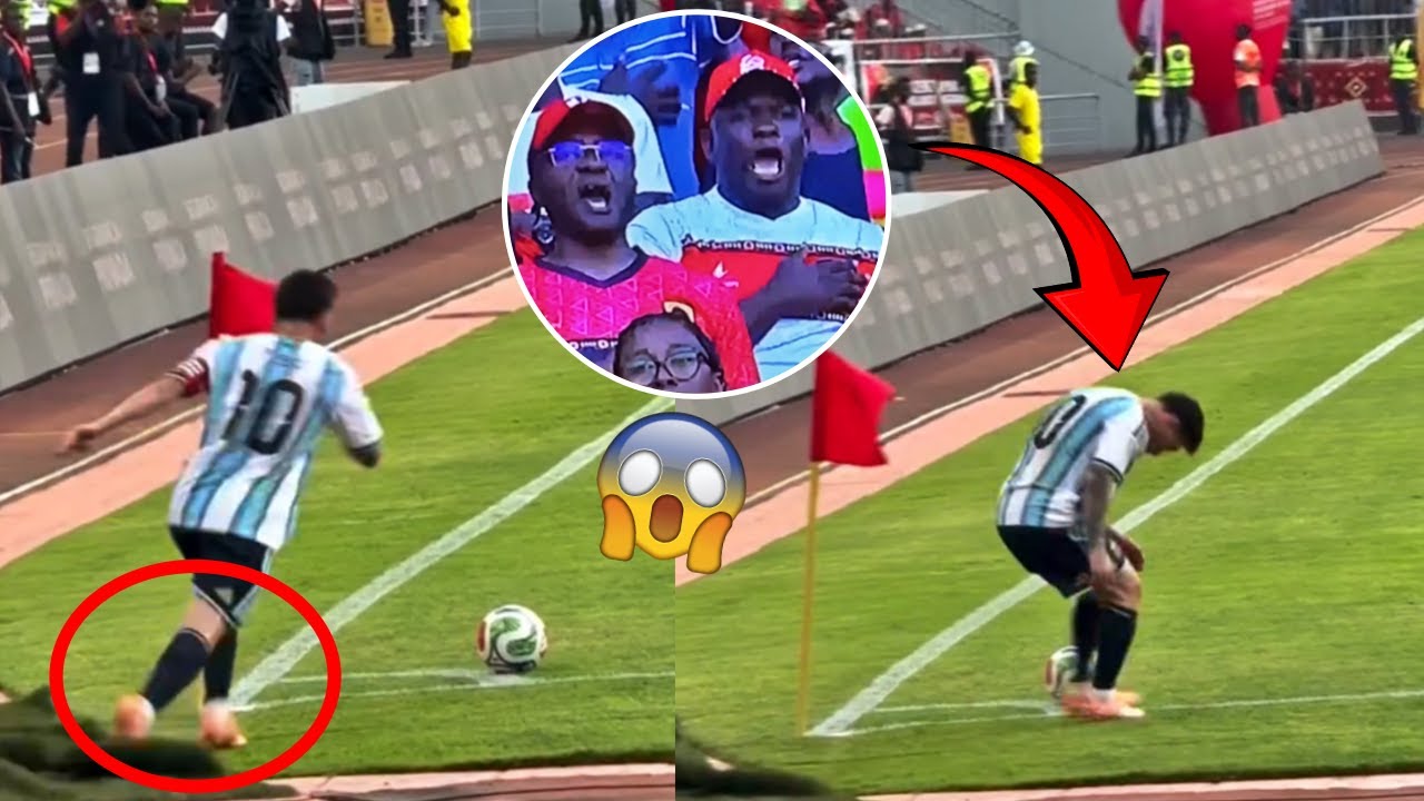 Messi Nearly Loses Teeth in Angola - YouTube