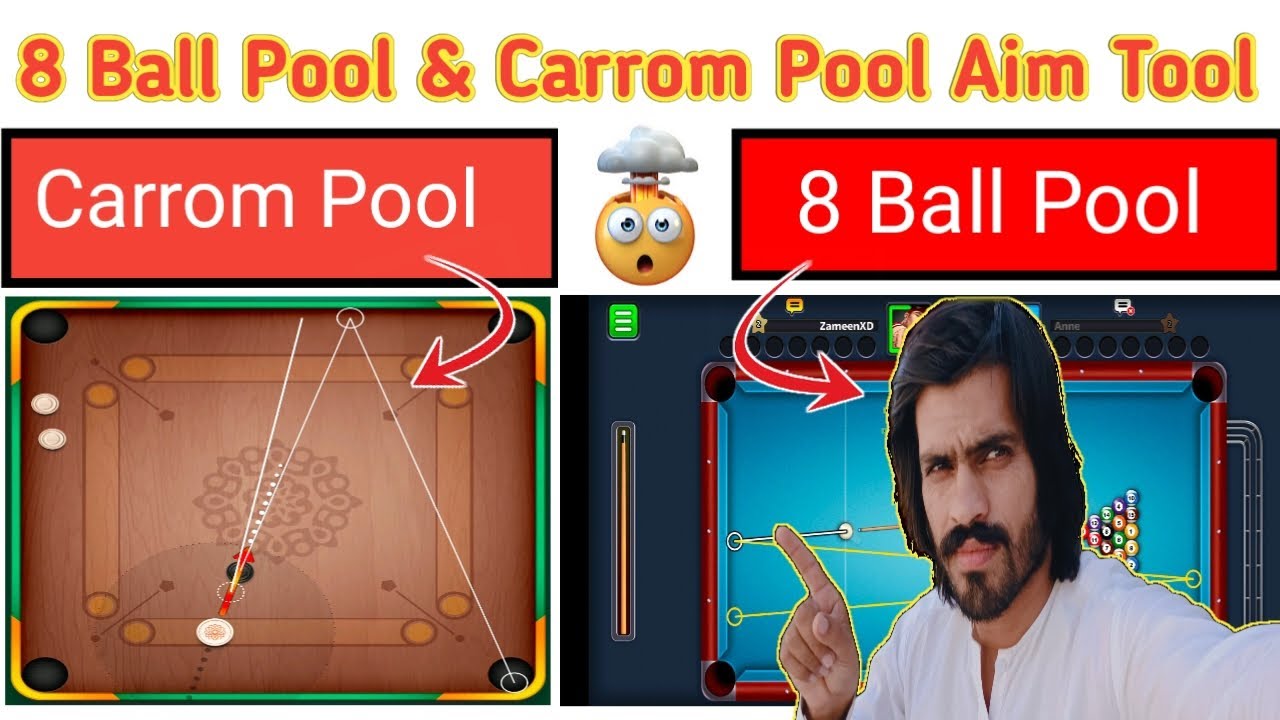 8 Ball Pool & Carrom Pool Aim Tool | 8 Ball Pool 3 line Tool || Carrom ...