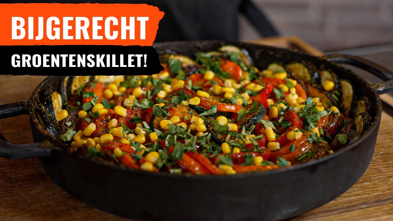 Bijgerecht van GROENTEN op de BBQ | Groenten Skillet! 🔥 - YouTube