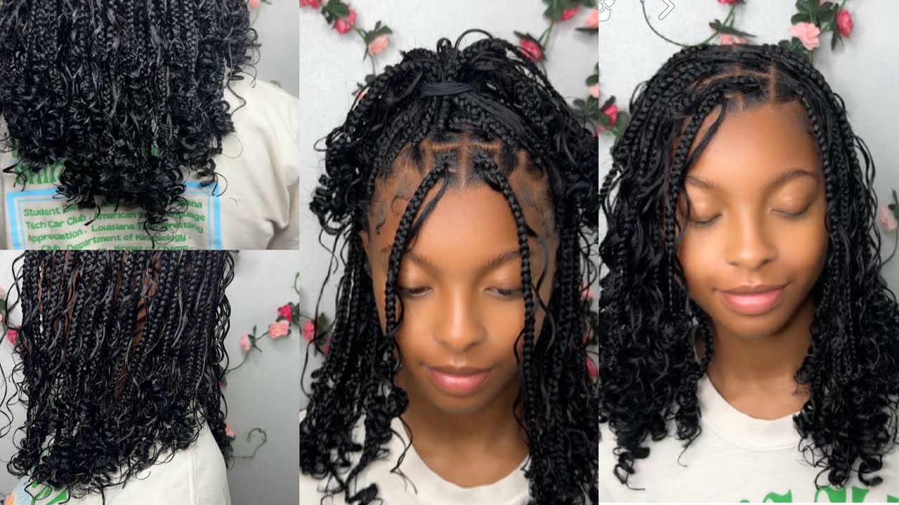 😍Boho Knotless Braids 😍| How to Tie the ends of Short Boho braids💇🏼‍♀️ ...