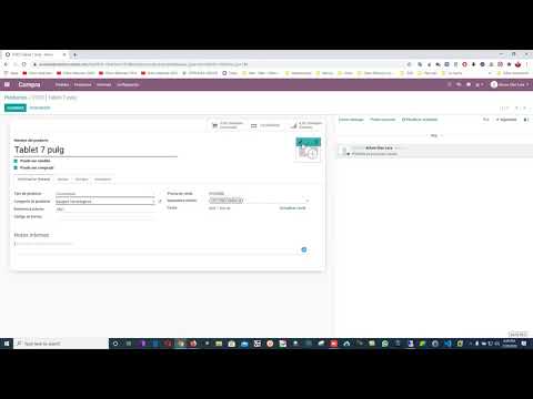 Como crear productos en el Modulo de Compra en odoo 12 13 14 - YouTube