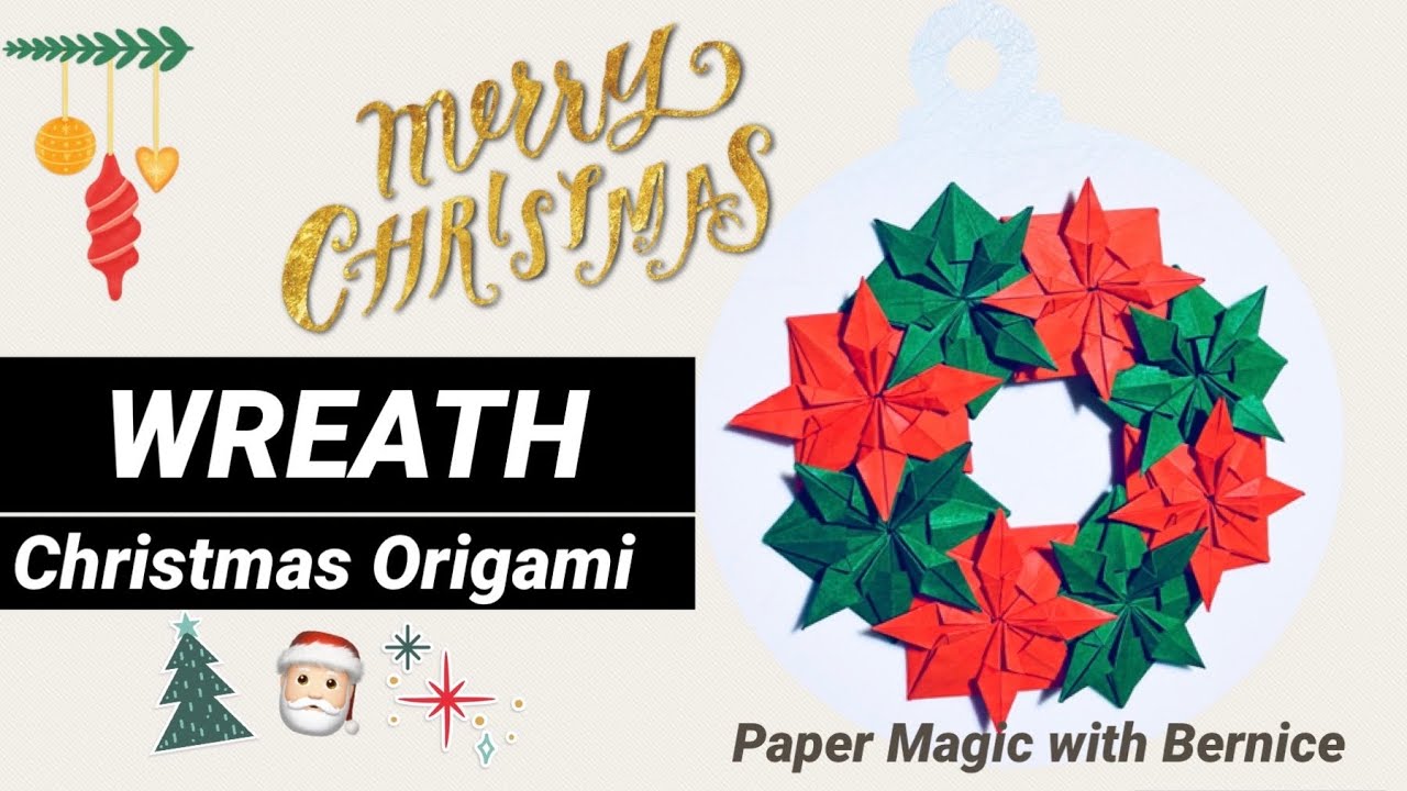 Create Your Own Origami Christmas Wreath - Easy DIY Tutorial 🎄| Easy ...