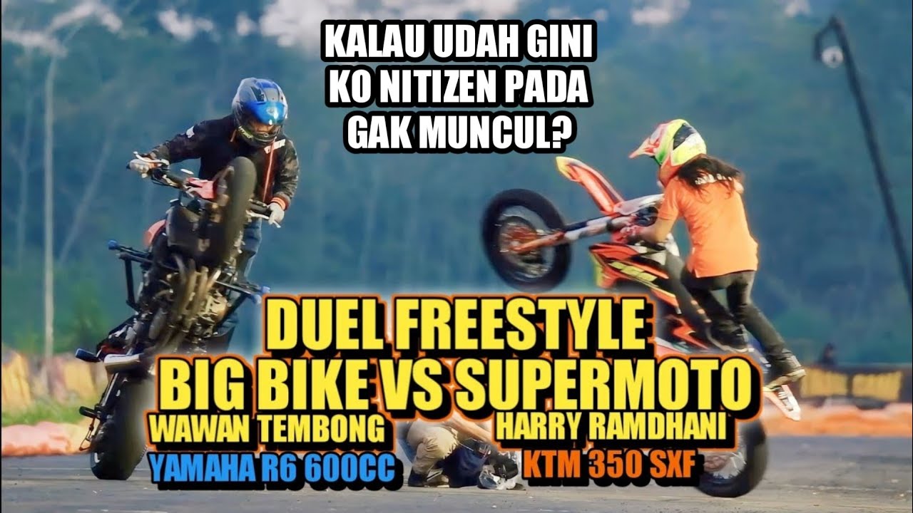 FREESTYLE SUPERMOTO VS BIG BIKE || NITIZEN AUTO TERDIAM - YouTube
