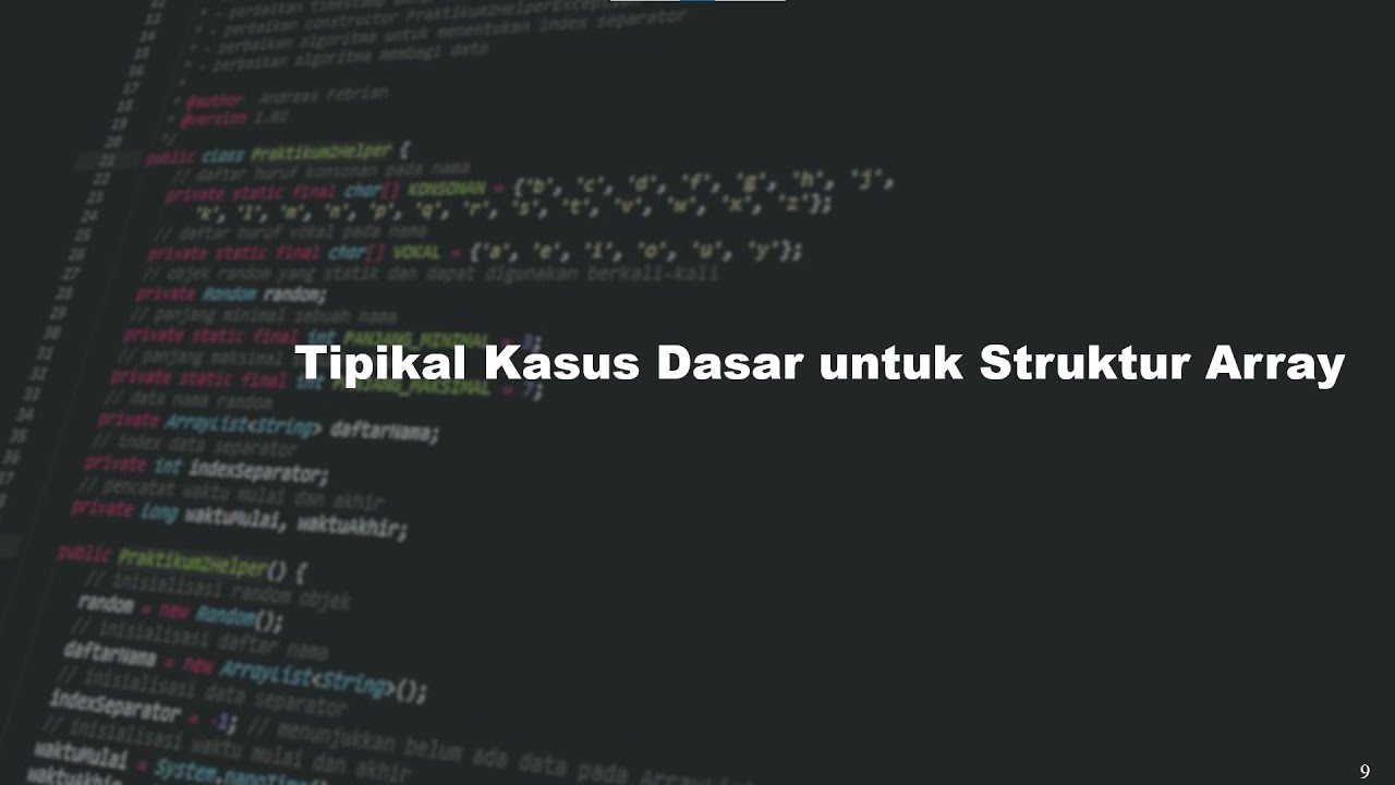 Tipikal Kasus Dasar untuk Struktur Array - YouTube