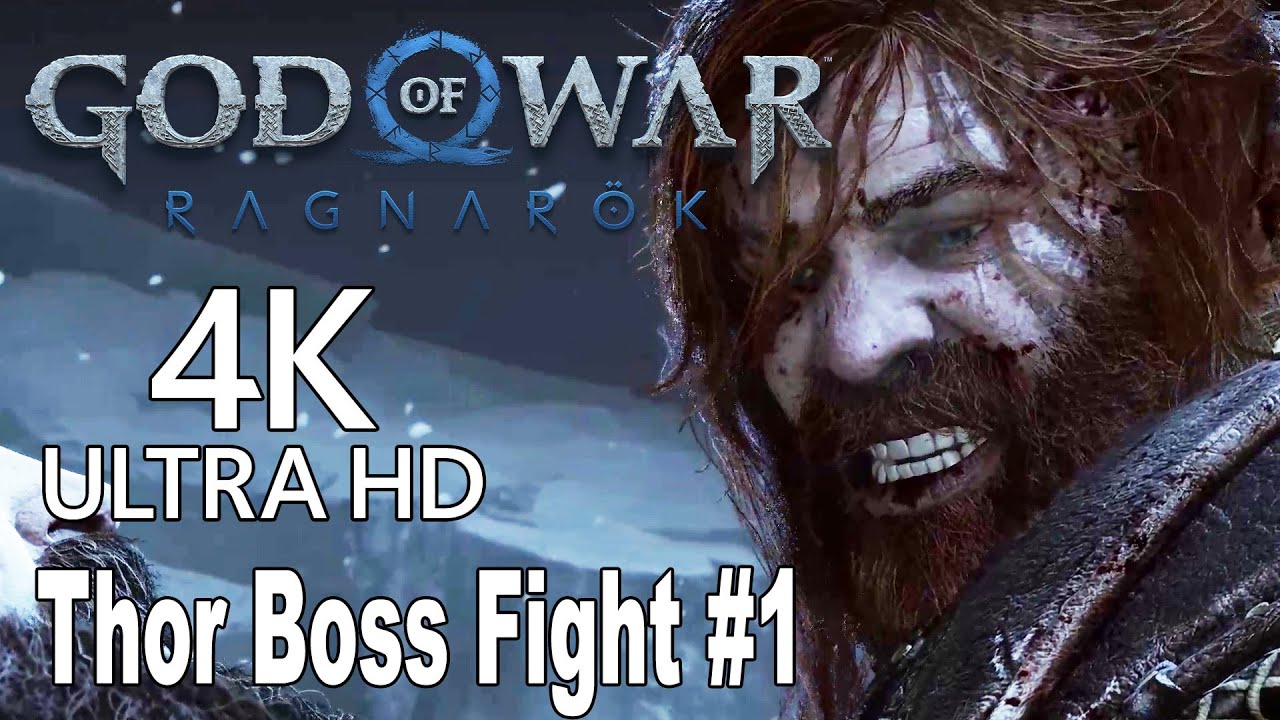 God of War Ragnarok - Thor Boss Fight #1 [4K] - YouTube