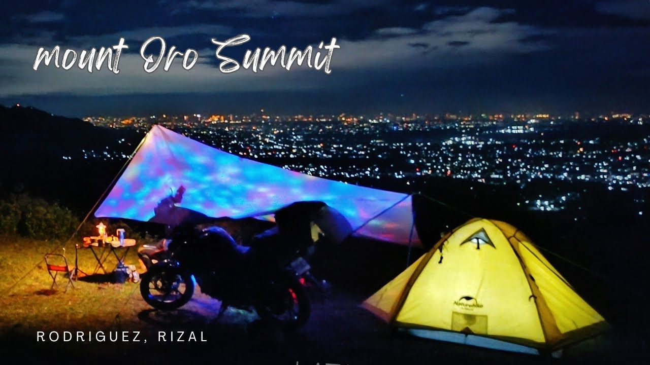Mount Oro Overnight Camping Motocamping Overlooking City Lights View ...