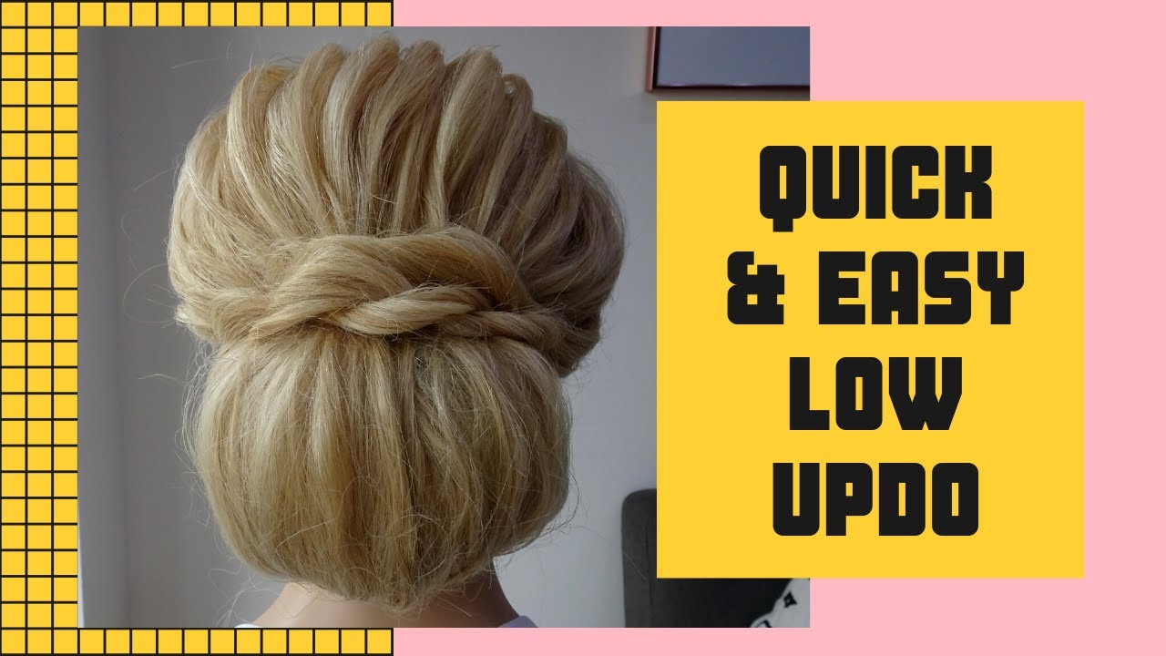 quick and easy low updo - YouTube