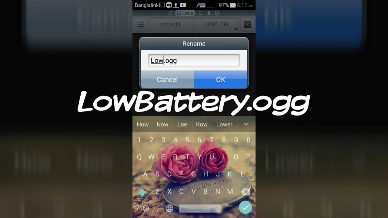 How To Change Battery Low Warning Tone On Android Without Apps - YouTube