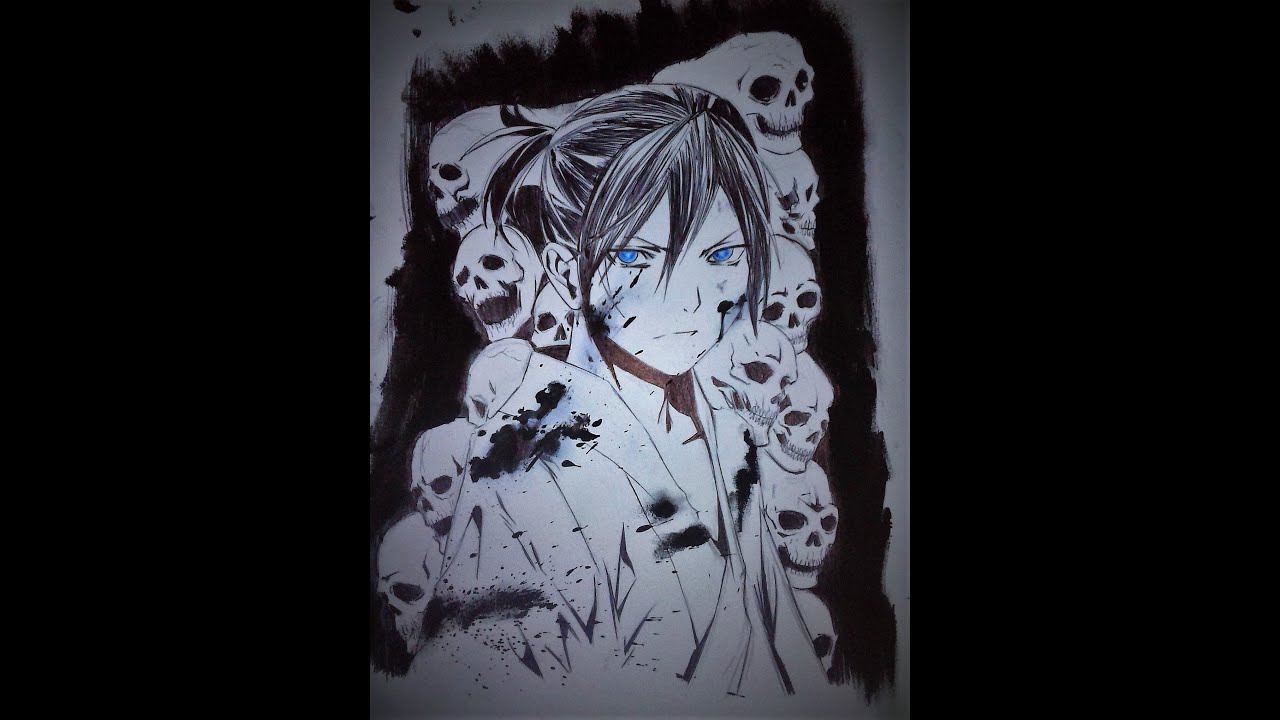 Drawing/ Dibujando a Yato (God of Depravity) from Noragami - YouTube