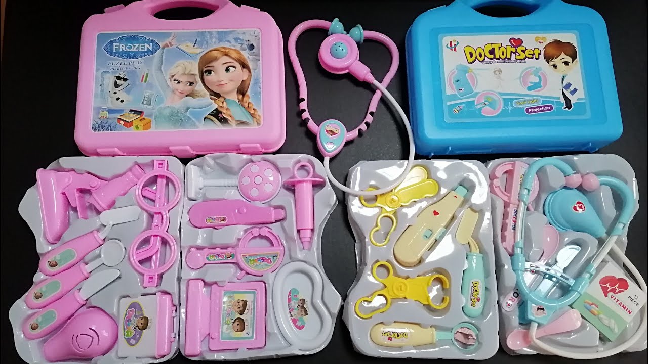 15:47 Minutes Satisfying with Unboxing Frozen Pink and Blue Doctor ...