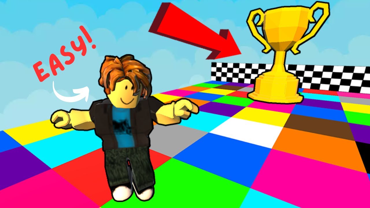 STAND ON THE RIGHT COLOR Challenge in ROBLOX Obby! - YouTube