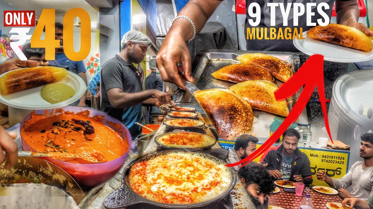 This Place Is Famous For Mulbagal Dosa | 9 Types Of Dosa With Cheese ...